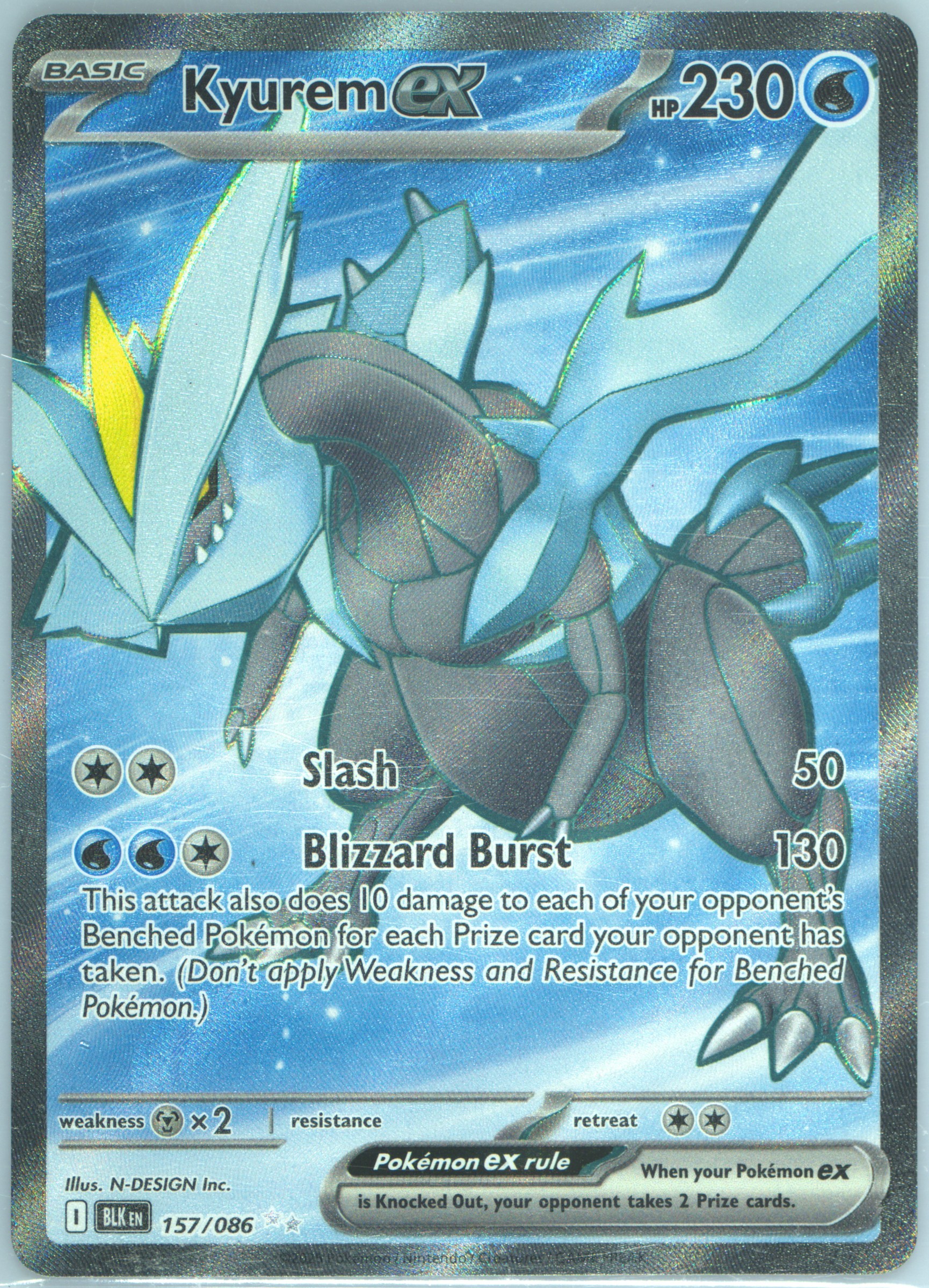 Kyurem EX Ultra Rare (157) 2025 Pokemon Blk EN-Black Bolt - Pokémon ...