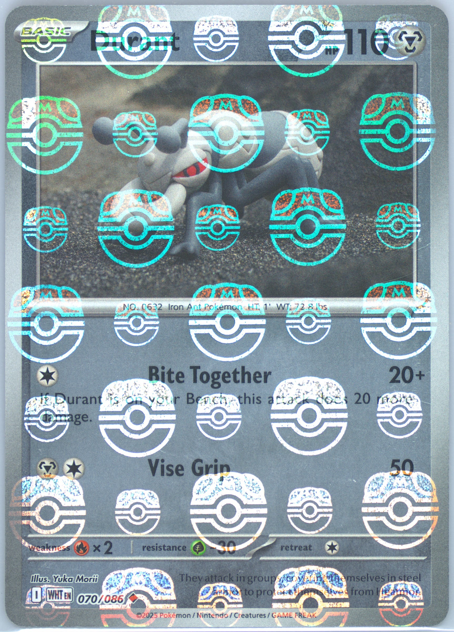 Durant Poke Ball Reverse Holo (070) 2025 Pokemon Wht EN-White Flare ...