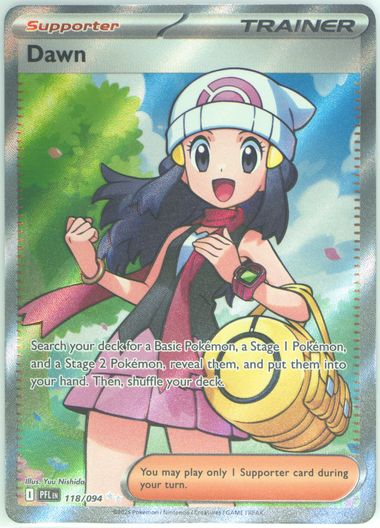 Dawn Ultra Rare (118) 2025 Pokemon Pfl EN-Phantasmal Flames - Pokémon ...