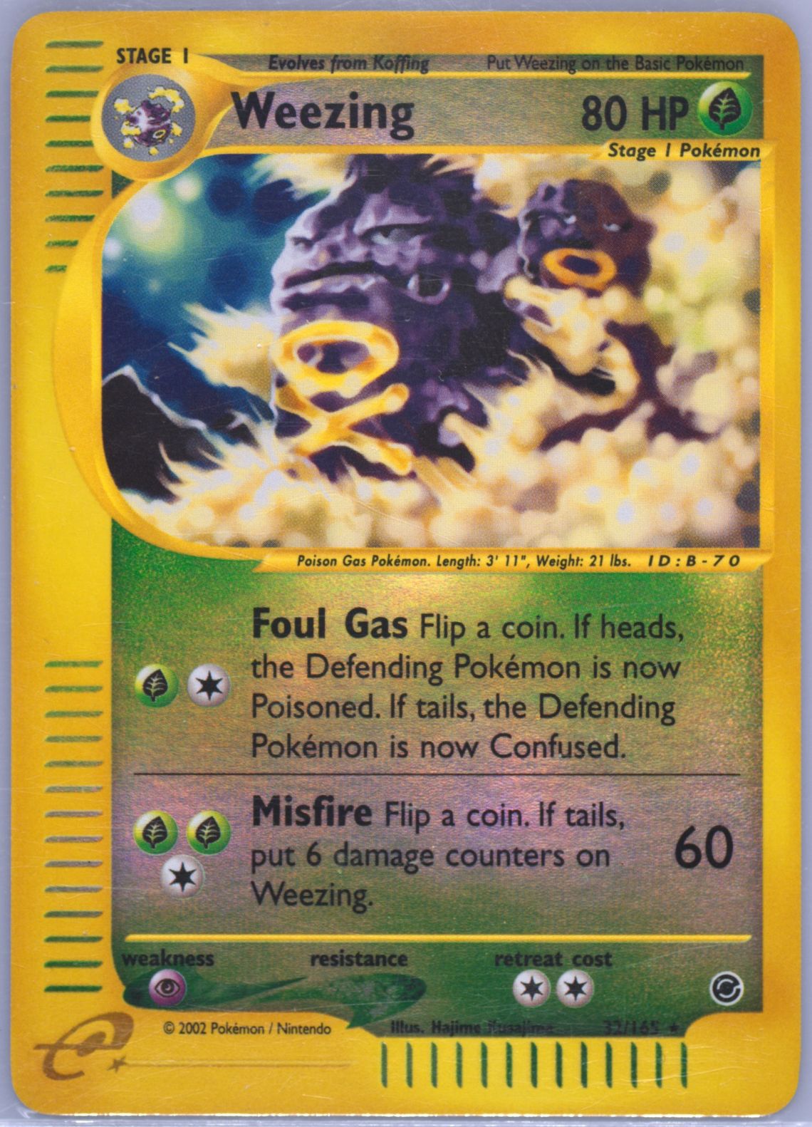 Weezing-Reverse Foil (32) 2002 Pokemon Expedition - Pokémon Card Data